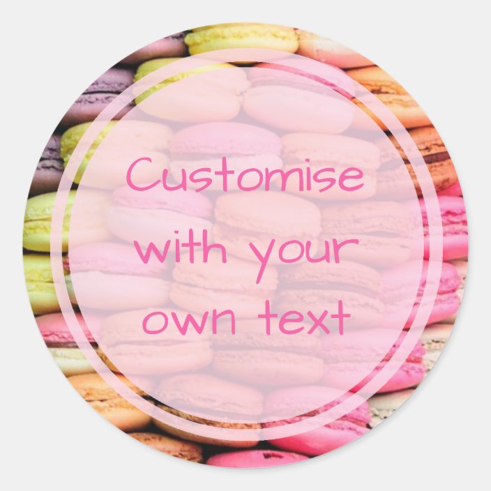 Custom Macaroons Classic Round Sticker | Zazzle.com