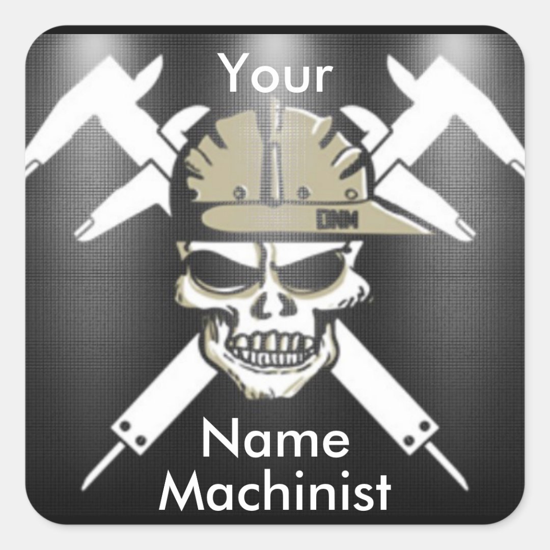 Custom Machinist Sticker | Zazzle