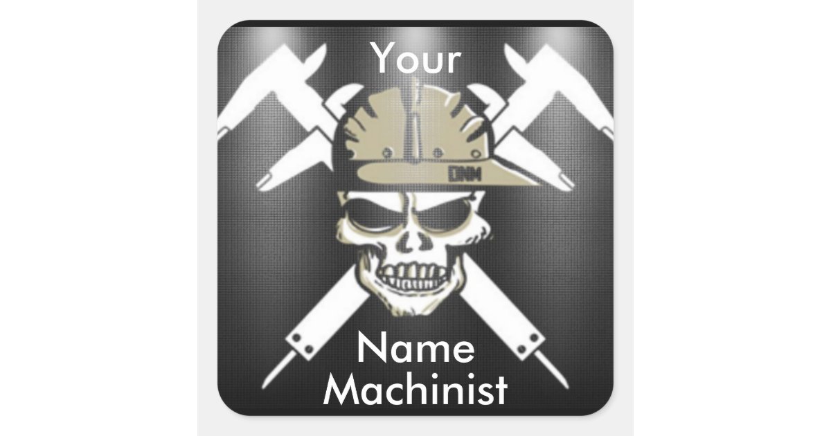 Custom Machinist Sticker | Zazzle