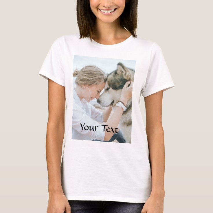 Custom Made - Add Photo and Text T-Shirt | Zazzle