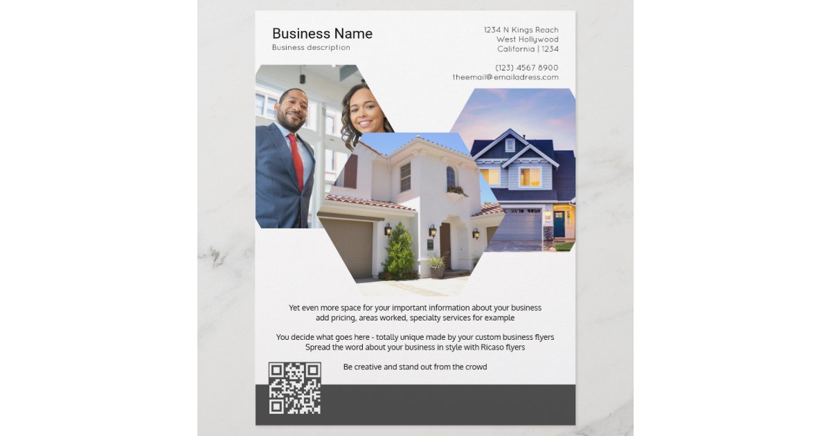 Custom Made Business Themed Four Photo Flyer | Zazzle