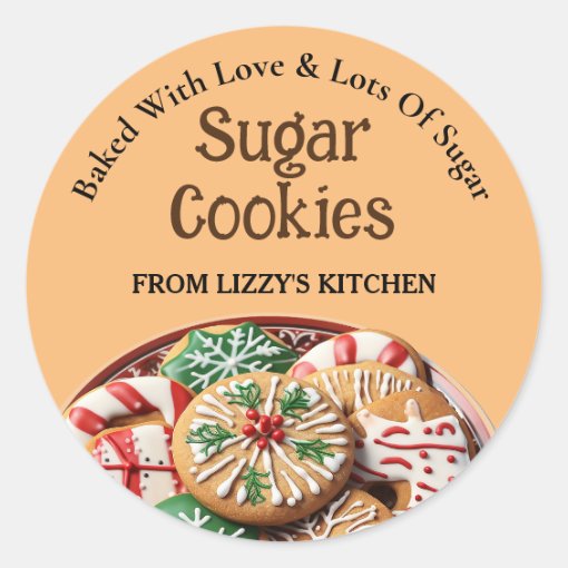 Custom Made By Cookies Label Sticker | Zazzle