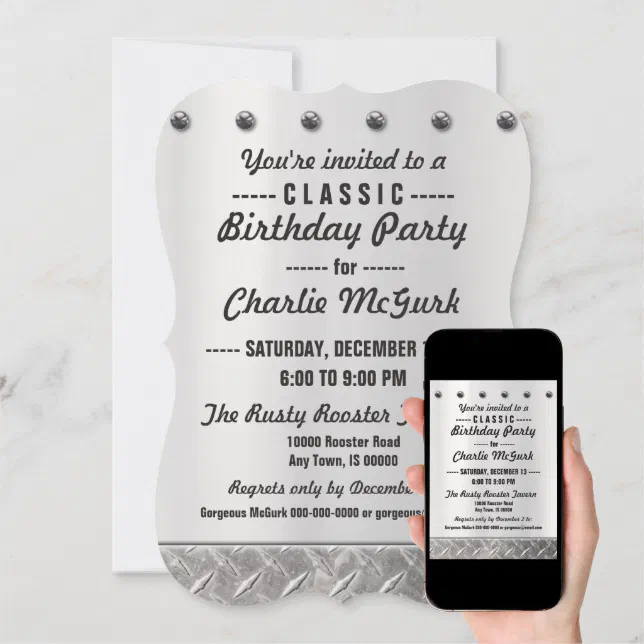 Custom Made Classic Birthday Party Invitation | Zazzle
