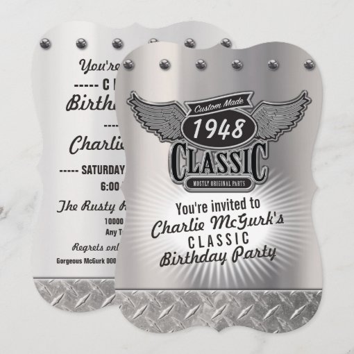 Custom Made Classic Birthday Party Invitation | Zazzle