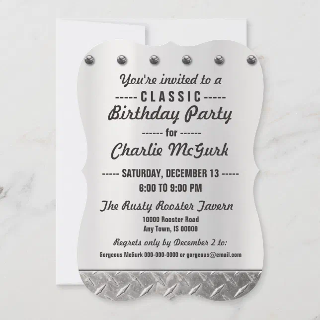 Custom Made Classic Birthday Party Invitation | Zazzle
