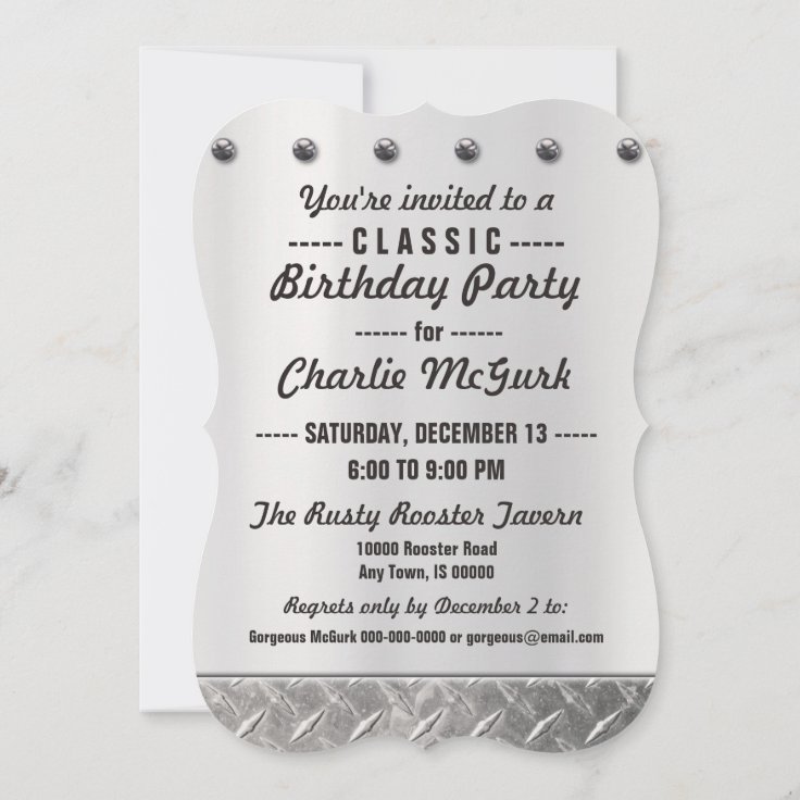 Custom Made Classic Birthday Party Invitation | Zazzle