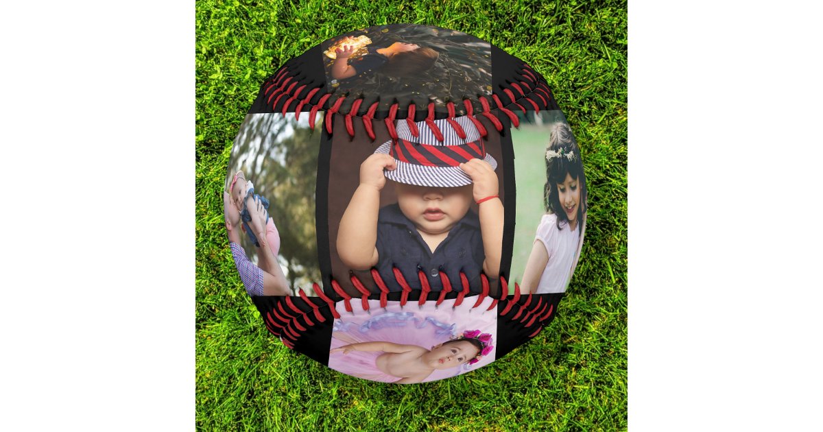 Custom Made Personalized One of a Kind 10 Photo Baseball | Zazzle