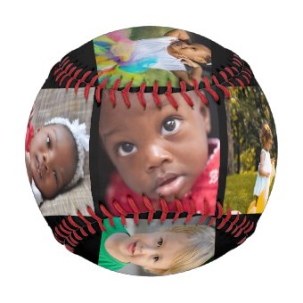 Custom Made Personalized One of a Kind 10 Photo Baseball | Zazzle