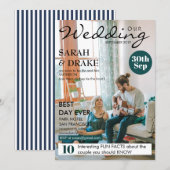 Custom Magazine Cover Style Photo Wedding Invitation | Zazzle