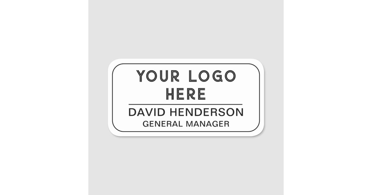 Custom Magnetic Company Employee Name Tag | Zazzle