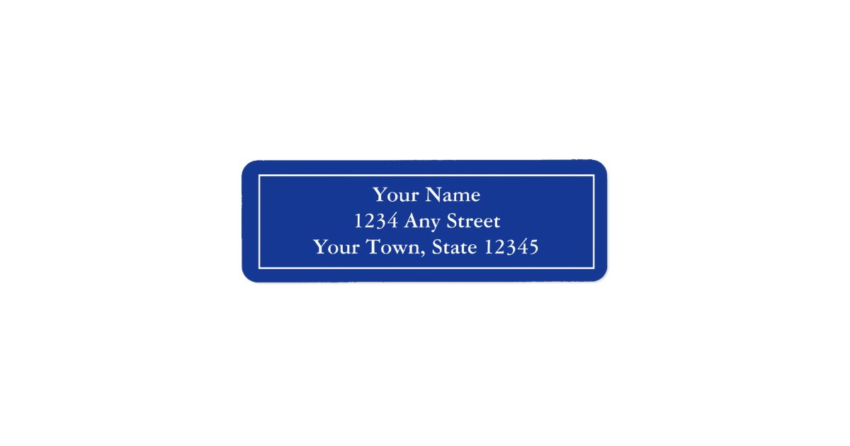 Custom Mailing Address Labels - Navy Blue | Zazzle