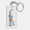 Custom Mailman Retro Letter Carrier Keychain | Zazzle