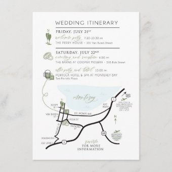 Custom Map Invitation Enclosure Card for ABBY | Zazzle