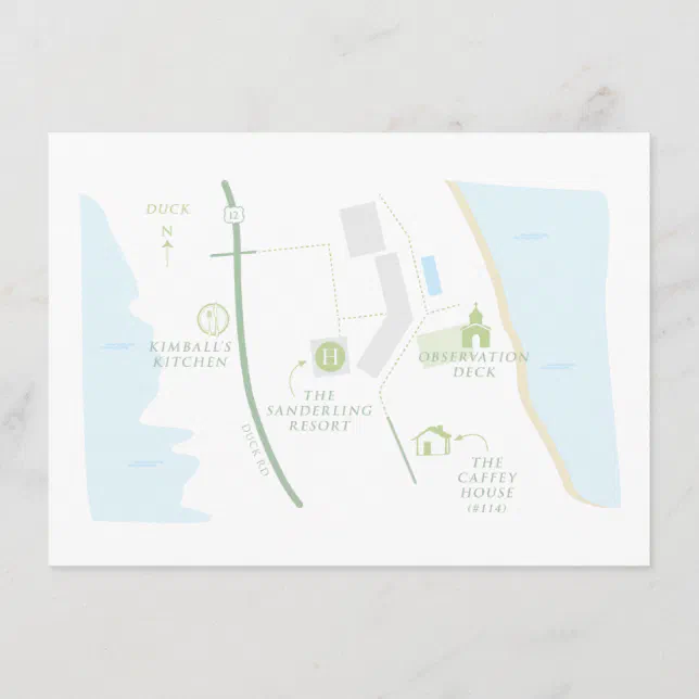 Custom Map Welcome Wedding Card for ANNE | Zazzle