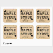 Custom Maple Syrup Square Business Sticker | Zazzle