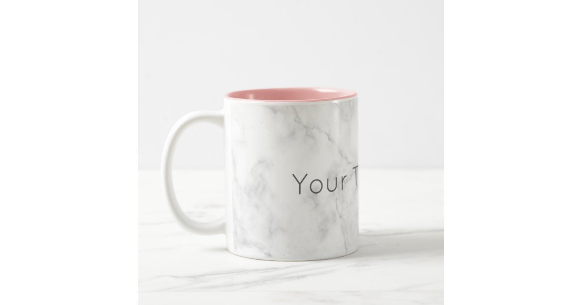 Custom Marble Coffee Mug -Pink | Zazzle