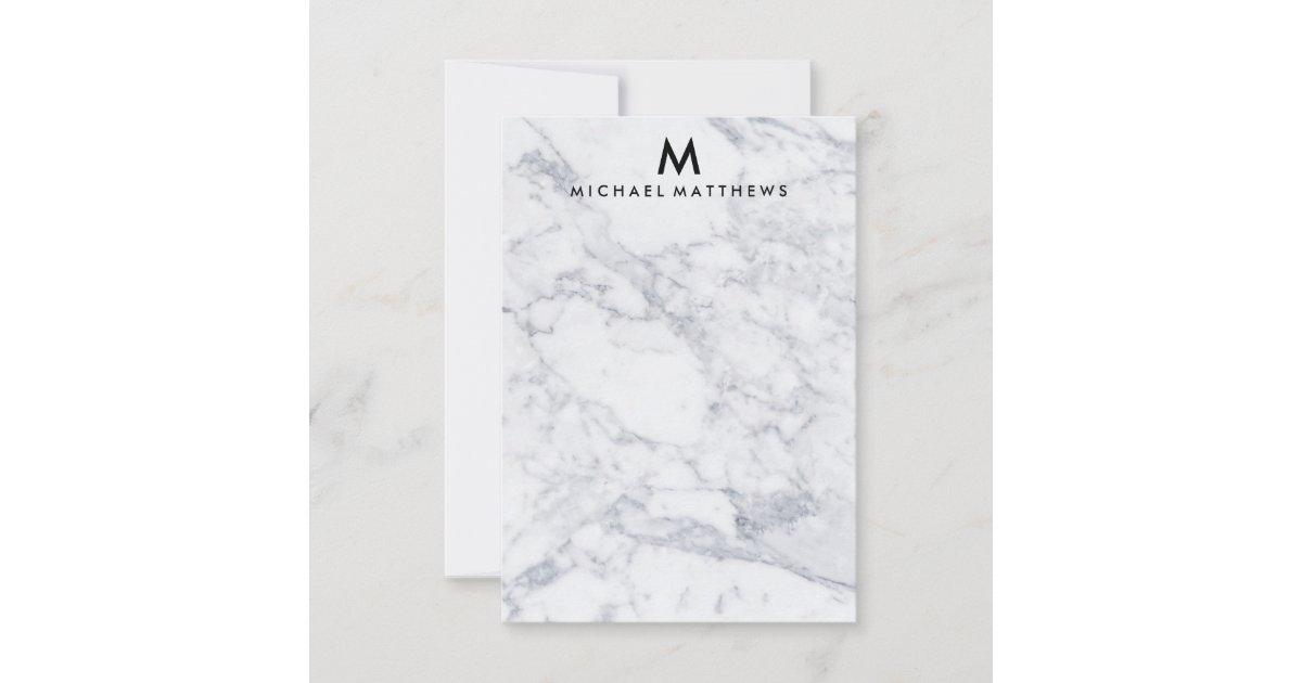 CUSTOM MARBLE STATIONERY NOTE CARD | Zazzle