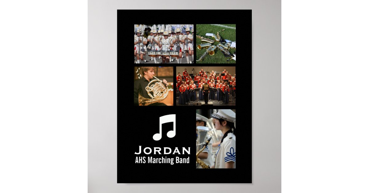 Custom Marching Band Orchestra Music Photo Collage Poster | Zazzle