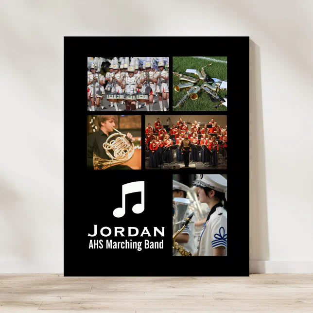 Custom Marching Band Orchestra Music Photo Collage Poster | Zazzle