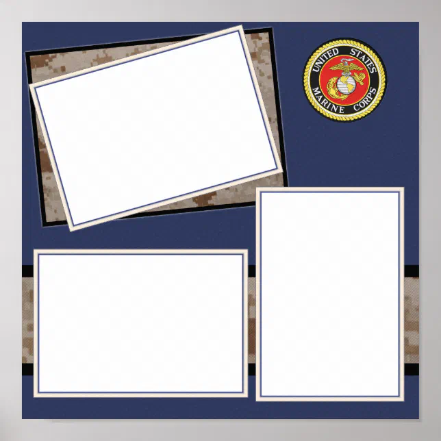 Custom Marine Corps Photo Design Poster | Zazzle