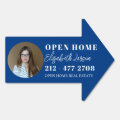 Custom Marketing Open House Real Estate Blue Sign | Zazzle