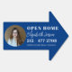 Custom Marketing Open House Real Estate Blue Sign | Zazzle