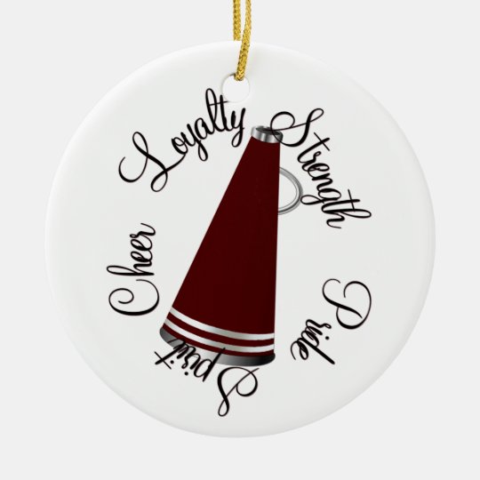 Custom Maroon Megaphone Cheerleader Ornament | Zazzle.com