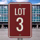 Custom Maroon Parking Lot Section Number Outdoor Metal Sign | Zazzle