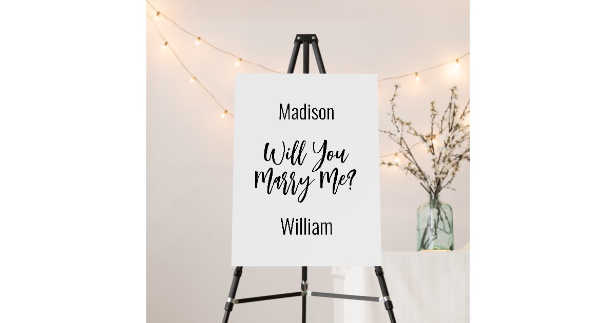 Custom Marriage Proposal Sign Engagement Proposal | Zazzle