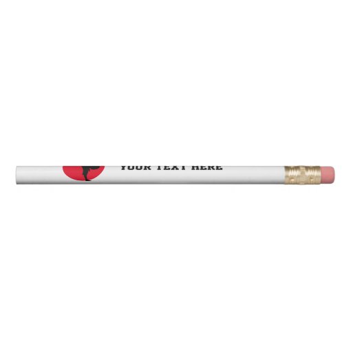 Custom martial arts karate kick silhouette logo pencil | Zazzle