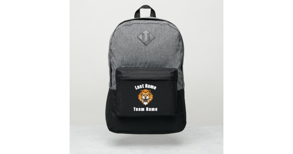 Custom Mascot & Team Name Sports Backpack | Zazzle