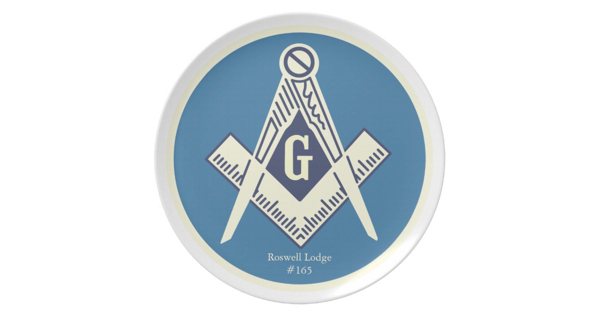 Custom Masonic Blue Lodge Dinner Plates | Zazzle