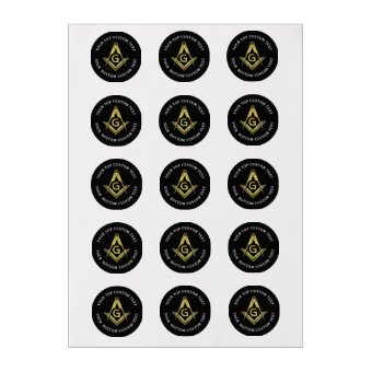 Custom Masonic Cupcake Toppers | Freemason Party Edible Frosting Rounds ...