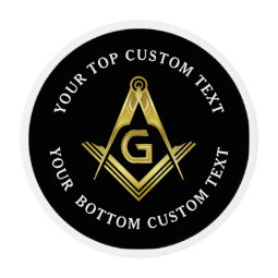 Custom Masonic Cupcake Toppers | Freemason Party Edible Frosting Rounds ...