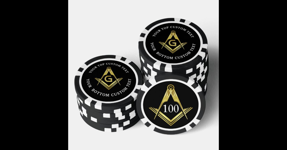 Custom Masonic Poker Chips | Square and Compass | Zazzle