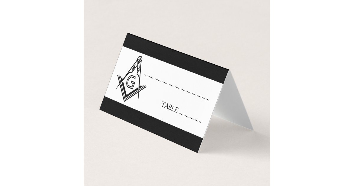 Custom Masonic Table Decorations | Freemasonry Place Card | Zazzle.com