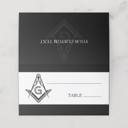 Custom Masonic Table Decorations | Freemasonry Place Card | Zazzle