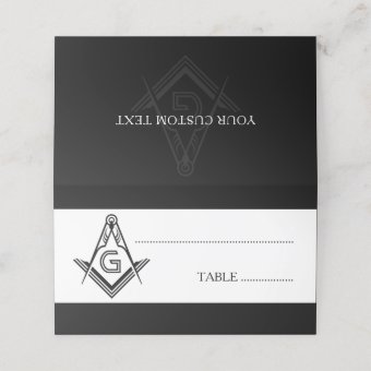 Custom Masonic Table Decorations | Freemasonry Place Card | Zazzle