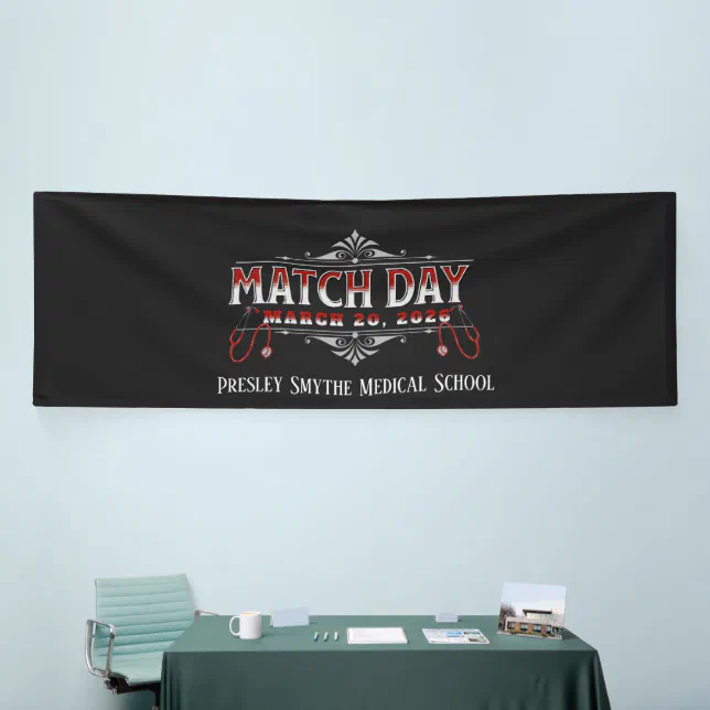 Custom Match Day 2026 Medical Residency Banner | Zazzle