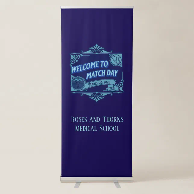 Custom Match Day 2026 Residency Celebration Retractable Banner | Zazzle