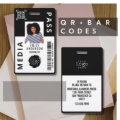 Custom Media Pass Photo ID Business Logo | Black Badge | Zazzle