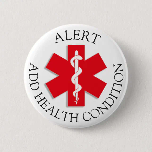 Custom Medical Alert Button | Zazzle