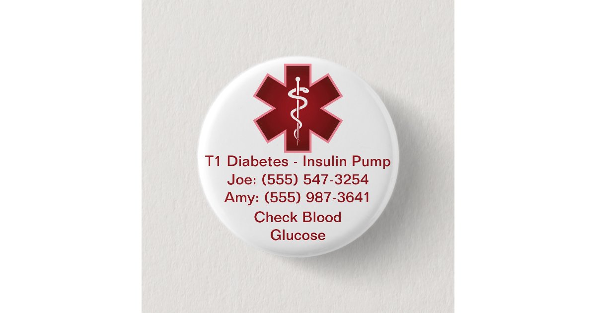 Custom Medical Alert Button Red | Zazzle