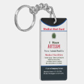 Custom Medical Alert Emergency Contact Card Keychain | Zazzle