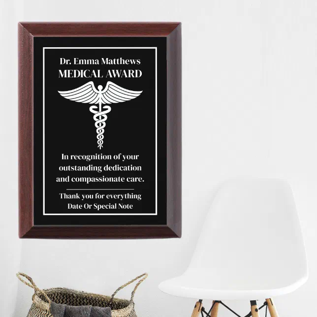 Custom Medical Award Plaque For Doctors And Nurses | Zazzle