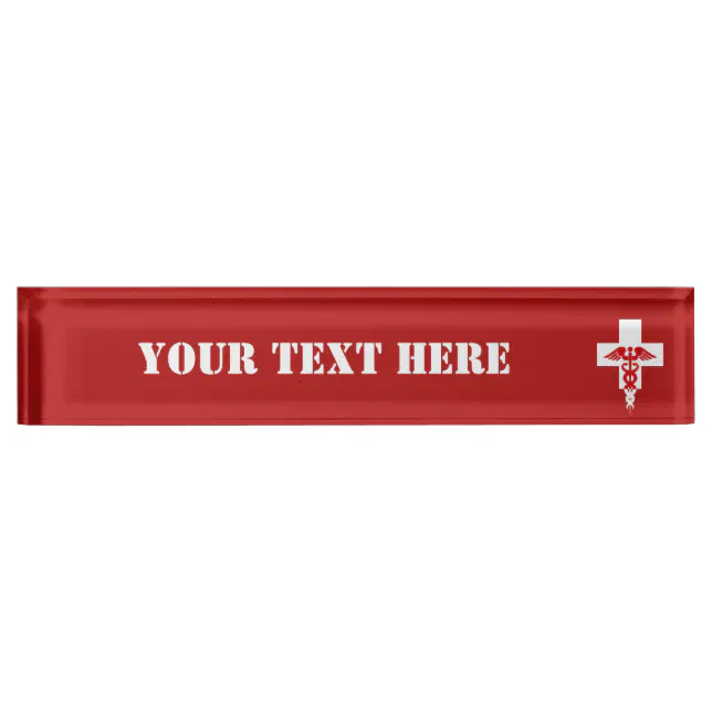 Custom Medical Professional desk name plate | Zazzle