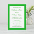 Custom Medium Green Invitation with Green Text | Zazzle