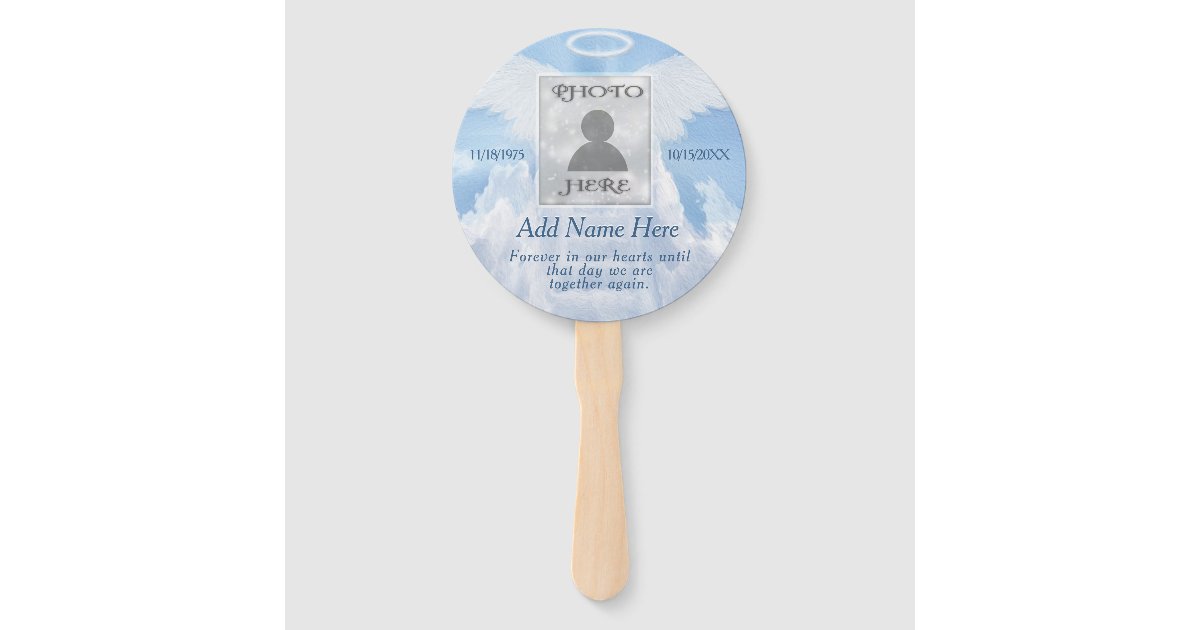 Custom Memorial Hand Fan | Zazzle