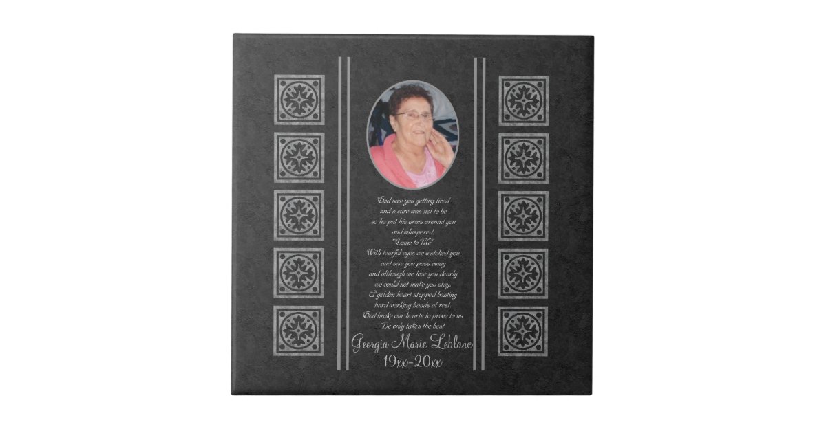 Custom Memorial Keepsakes Tile | Zazzle