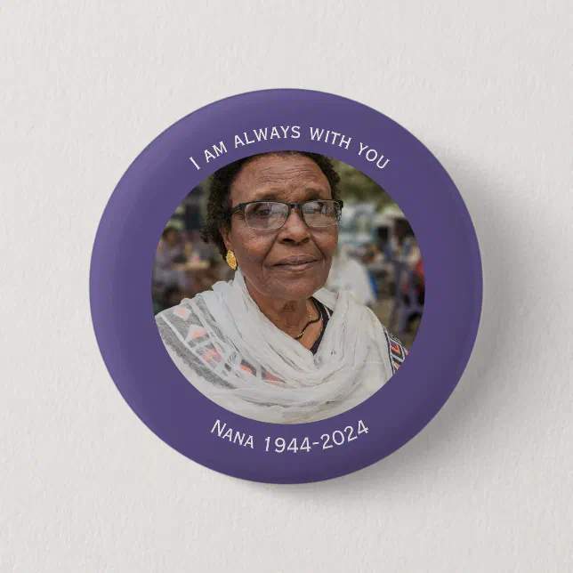 Custom Memorial Photo Lapel Pin, Funeral, Wedding Button | Zazzle